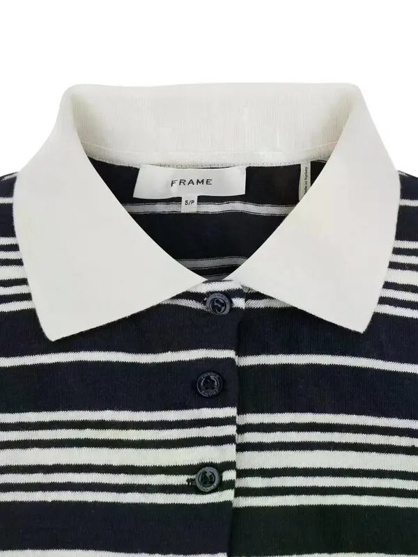 FRAME Striped Polo Top