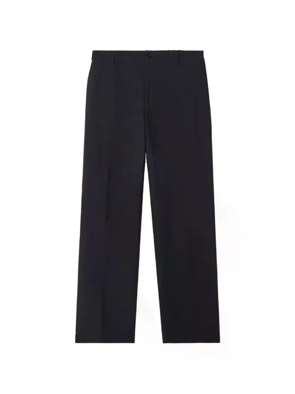 Burberry Tailored Cotton Linen Trousers - Blue
