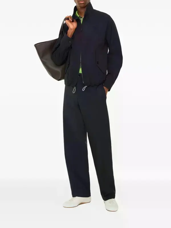 Burberry Tailored Cotton Linen Trousers - Blue