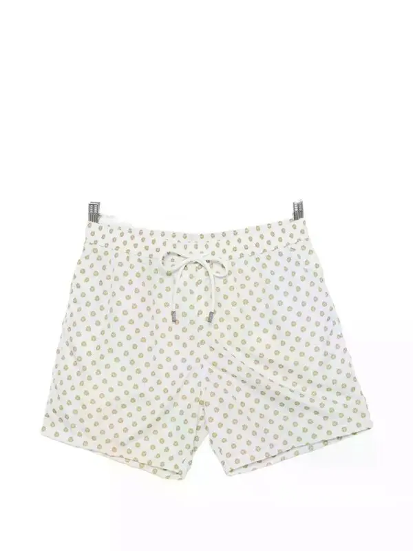 BARBA NAPOLI Floral-print Swim Shorts - Neutrals