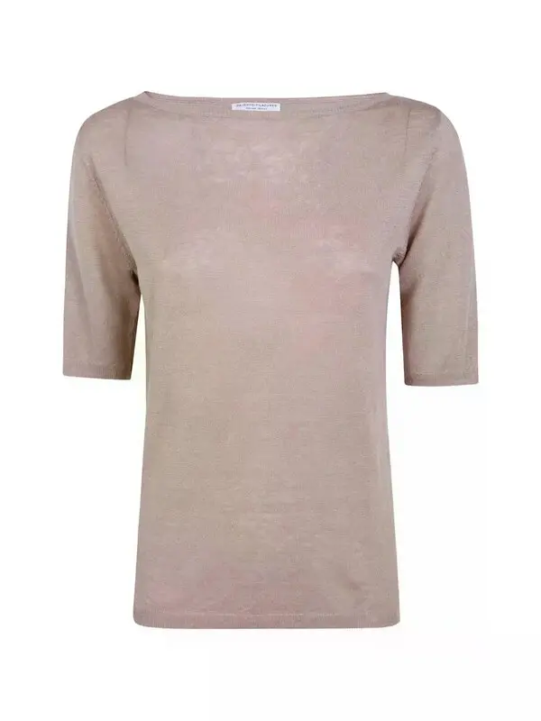 Majestic Filatures Fine-knit Boat-neck T-shirt - Neutrals