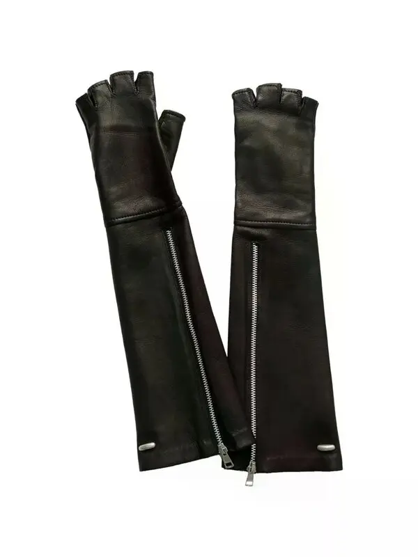 Our Legacy Zip-fastening Fingerless Gloves - Black