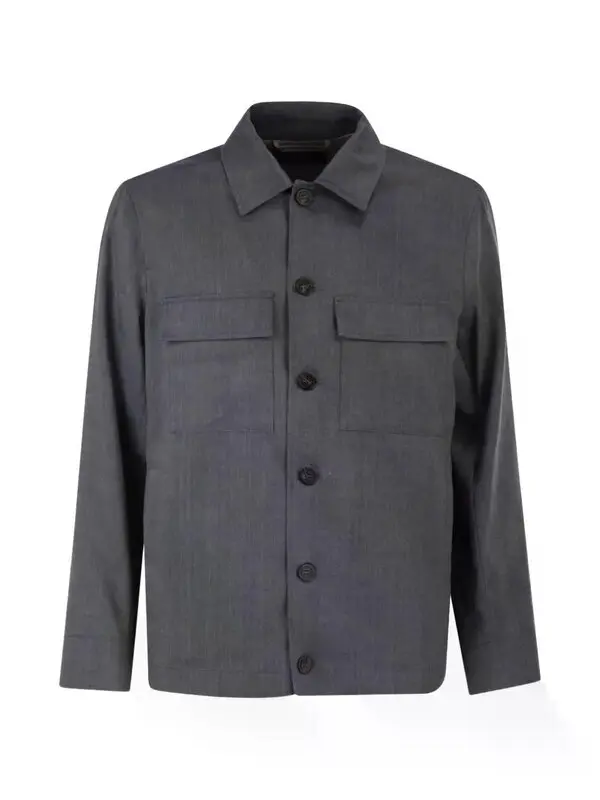 Peserico Patch-pocket Shirt Jacket - Grey
