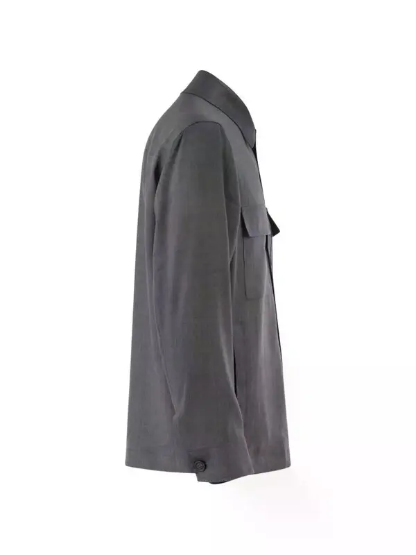 Peserico Patch-pocket Shirt Jacket - Grey
