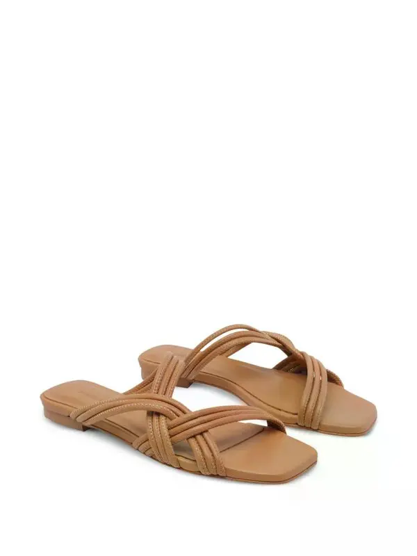 ANGEL ALARCON Crossover-strap Square-toe Sandals
