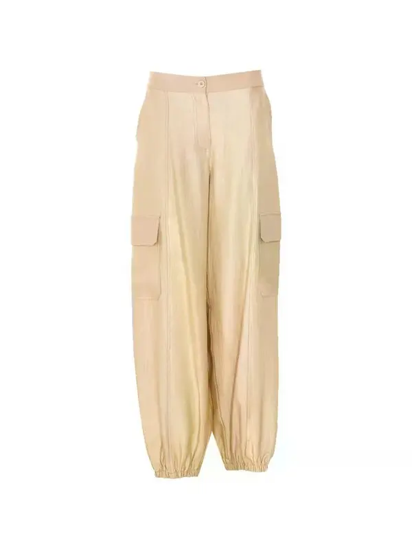 TWINSET Cuffed Cargo Trousers - Neutrals