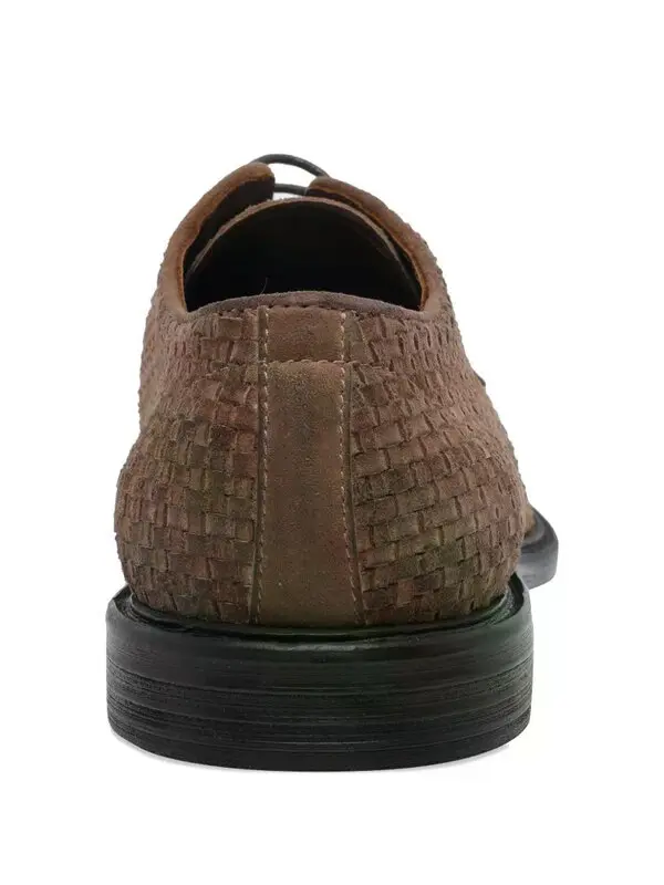 PAWELK'S Daddy Woven Suede Derby Shoes