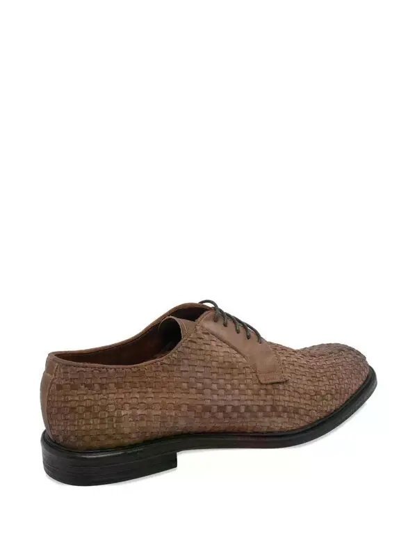 PAWELK'S Daddy Woven Suede Derby Shoes