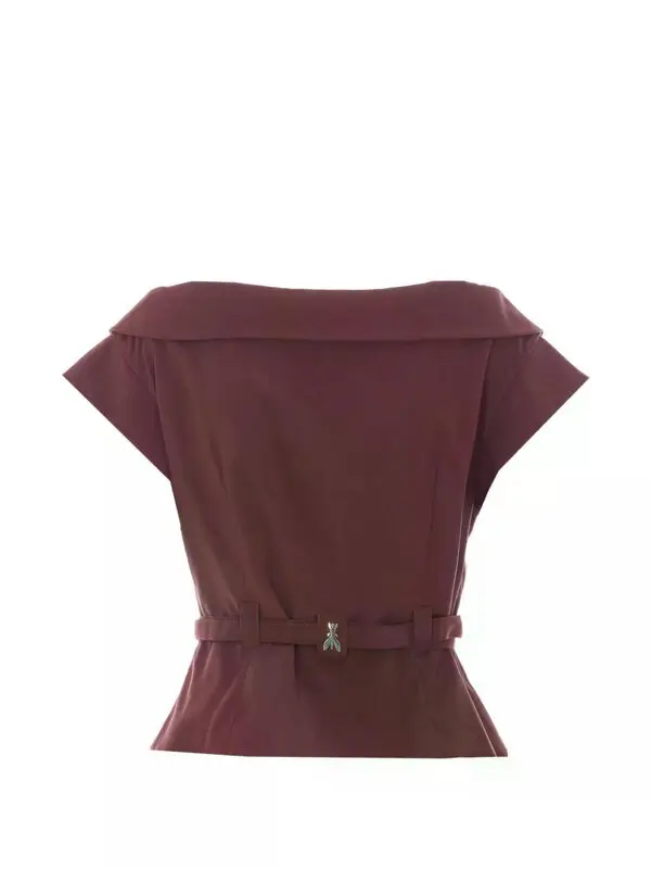 Patrizia Pepe V-neck Belted Jacket - Red