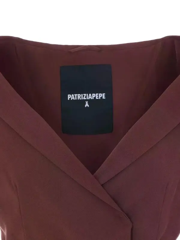 Patrizia Pepe V-neck Belted Jacket - Red