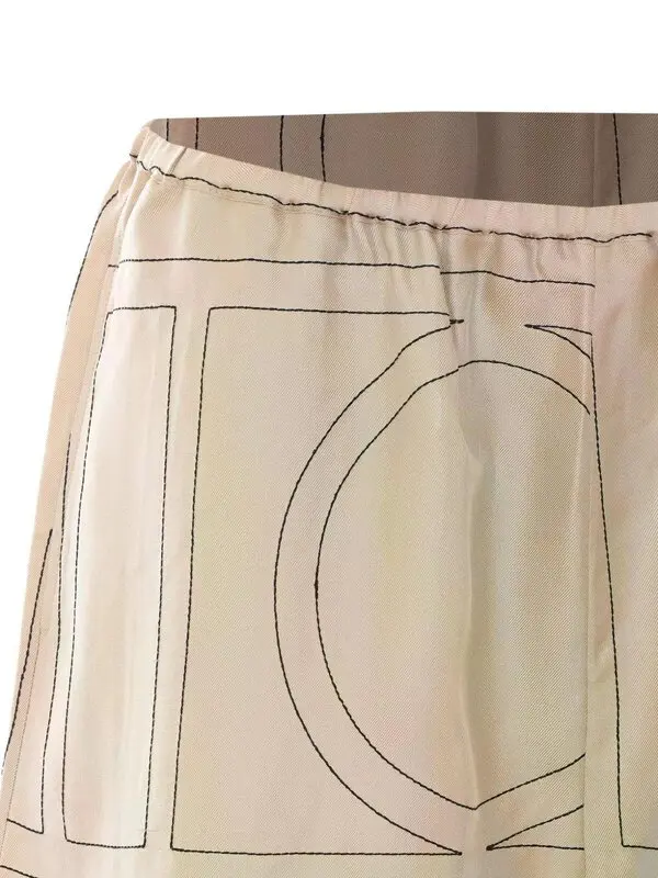 TOTEME Monogram Print Shorts - Neutrals