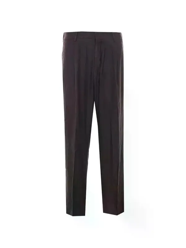 Nn07 Pleat-detail Trousers - Brown