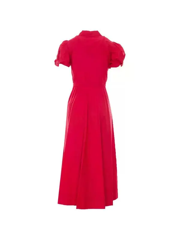 TWINSET Balloon-sleeve Midi Shirt Dress - Red