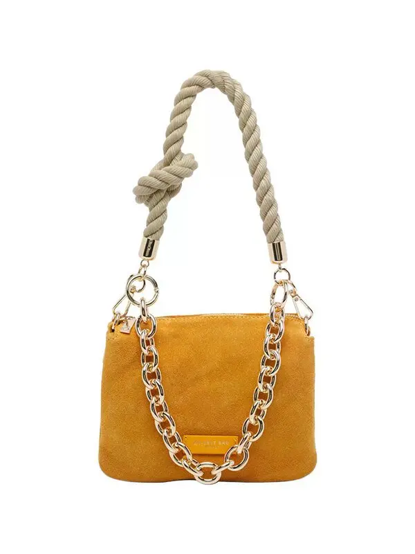 MY BEST BAG FIRENZE Suede Rope-handle Shoulder Bag - Yellow