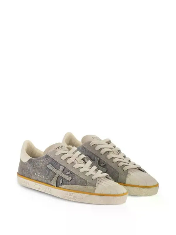 Premiata Steven 8050 Logo-patch Sneakers - Blue