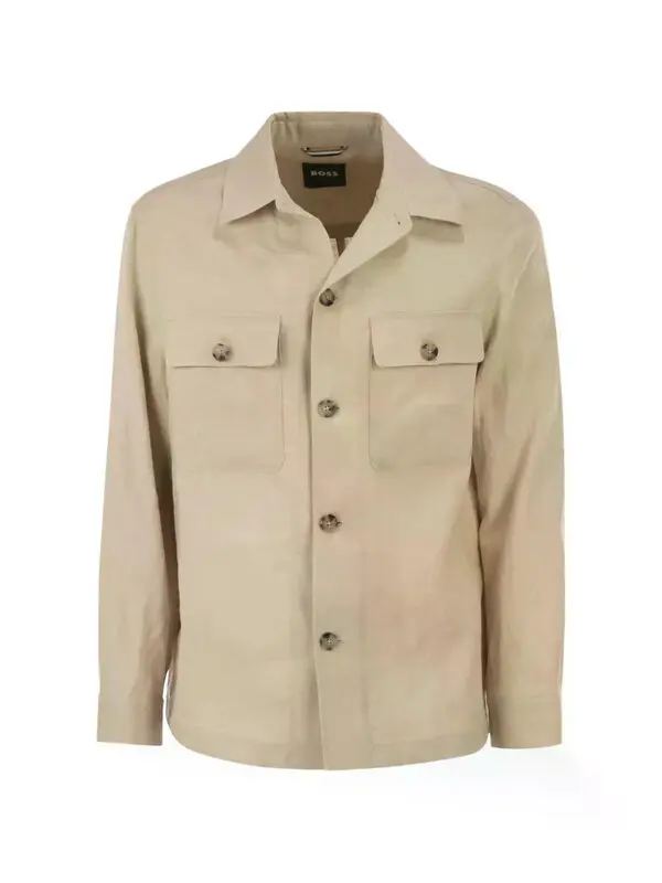 BOSS Patch-pocket Shirt Jacket - Neutrals