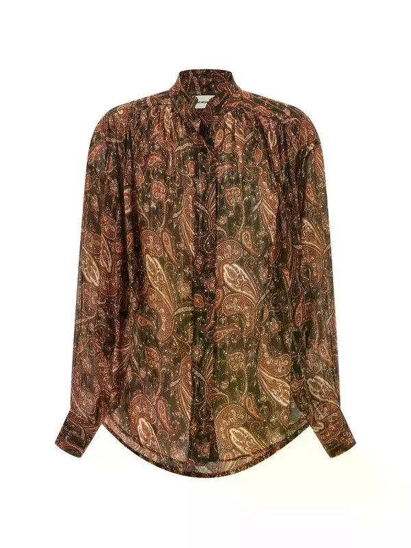 Andamane Rania Paisley-print Shirt - Brown