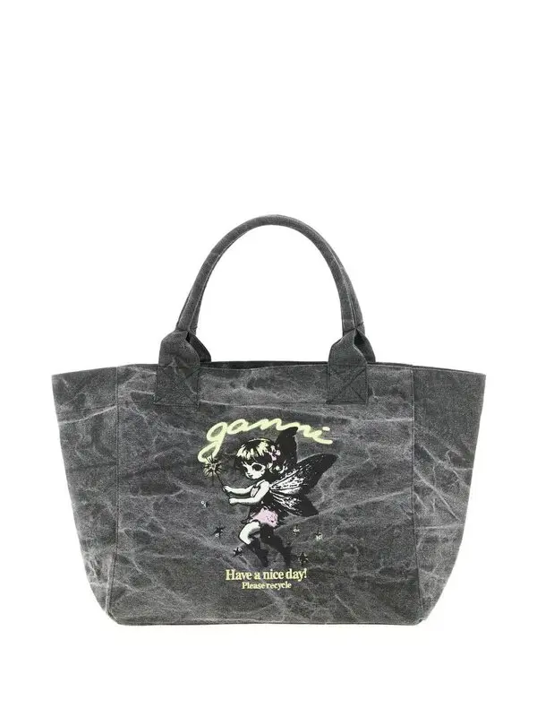 GANNI Fairy Crystal-embellished Tote Bag - Grey