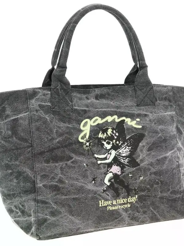 GANNI Fairy Crystal-embellished Tote Bag - Grey