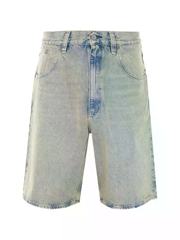 SUNFLOWER Buttoned Denim Shorts - Blue