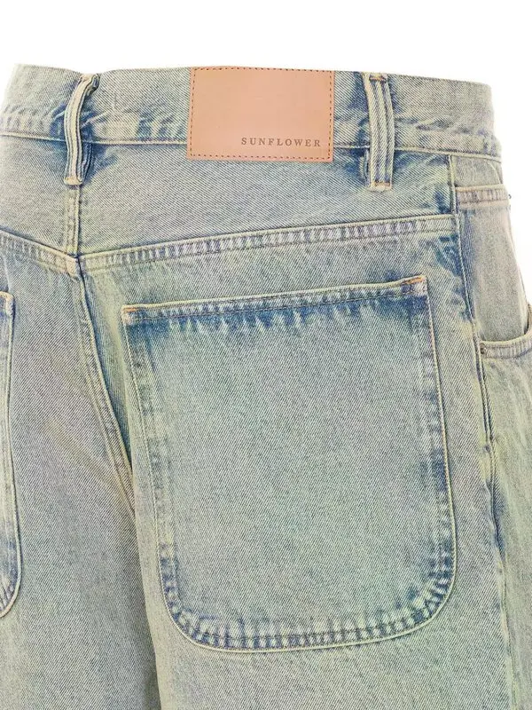 SUNFLOWER Buttoned Denim Shorts - Blue