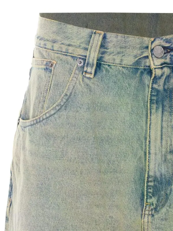 SUNFLOWER Buttoned Denim Shorts - Blue