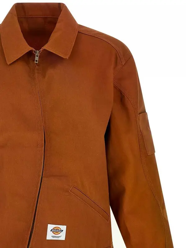 Undercover Logo-patch Zip-up Jacket - Brown