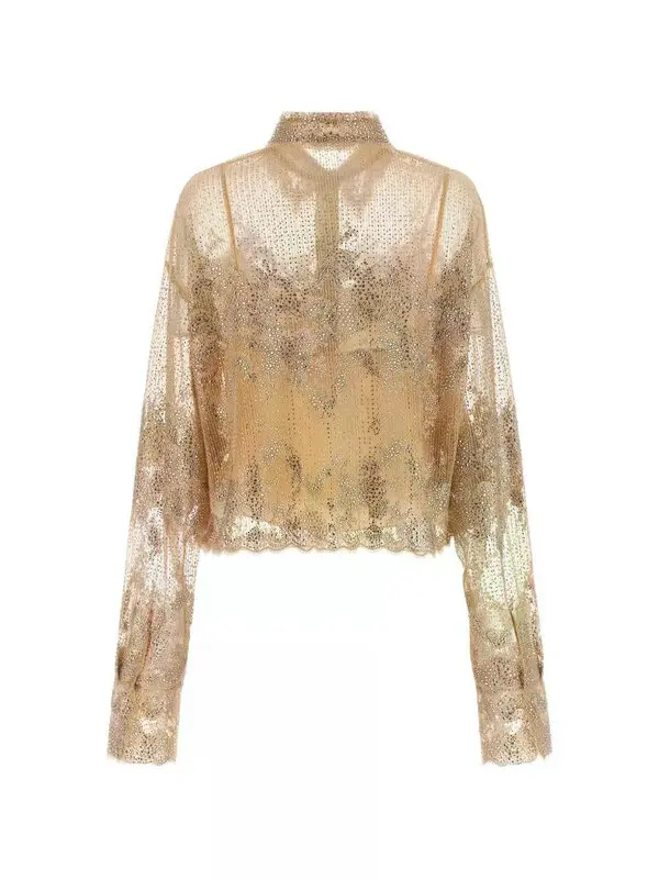 Ermanno Scervino Crystal-embellished Embroidered Shirt