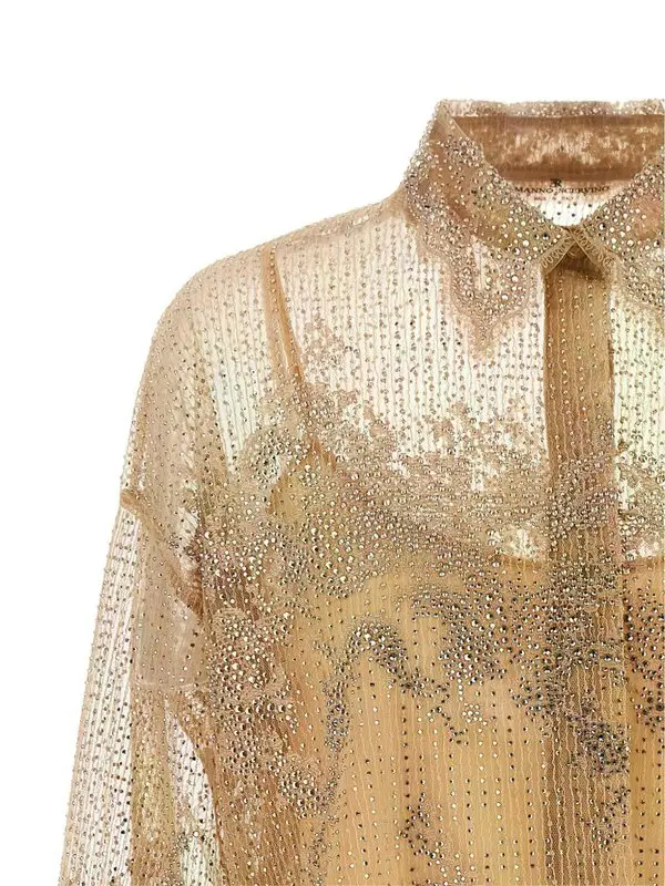 Ermanno Scervino Crystal-embellished Embroidered Shirt