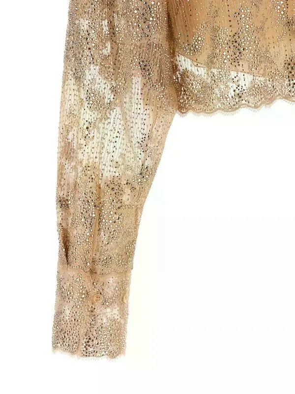 Ermanno Scervino Crystal-embellished Embroidered Shirt