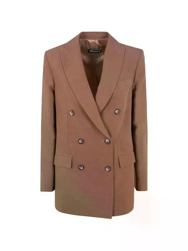 DRHOPE Double-breasted Blazer - Brown
