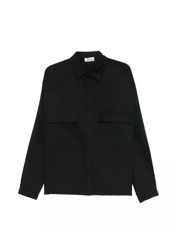 Imperial Flap-pocket Shirt Jacket - Black