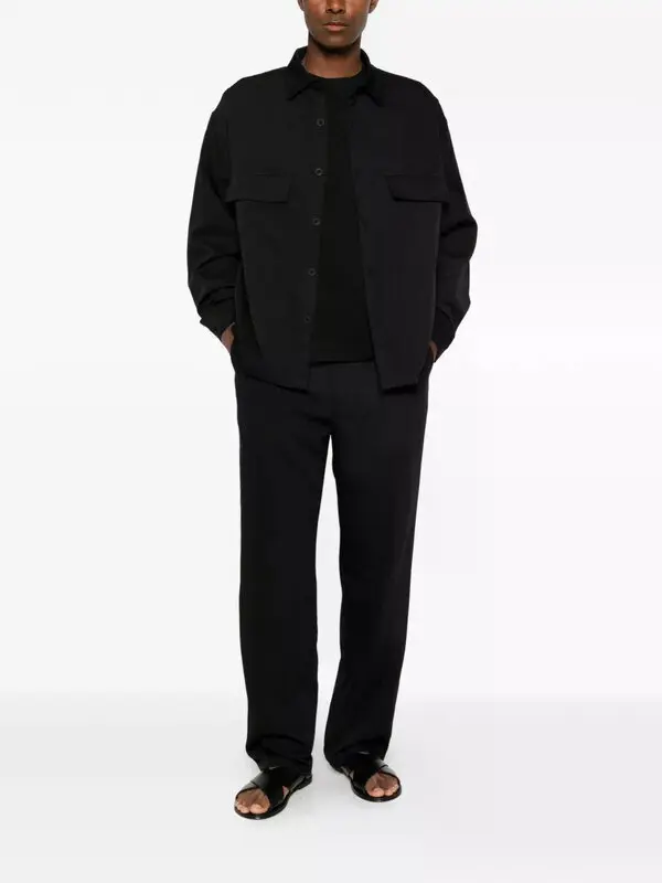 Imperial Flap-pocket Shirt Jacket - Black