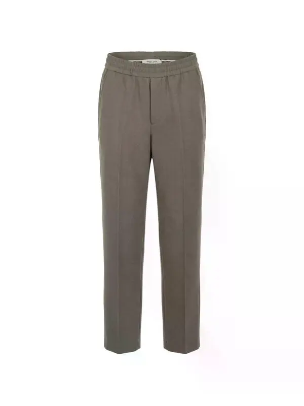 GOLDEN GOOSE Journey Herringbone-pattern Elasticated-waistband Trousers - Grey