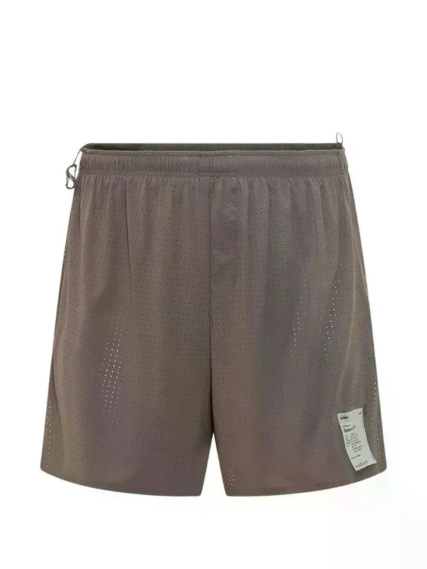Satisfy Space-o Perforated Shorts - Brown
