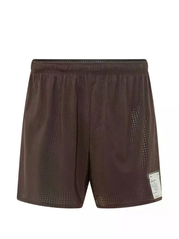 Satisfy Space-o Perforated Shorts - Brown