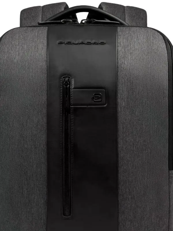 PIQUADRO Leather-panelled Backpack