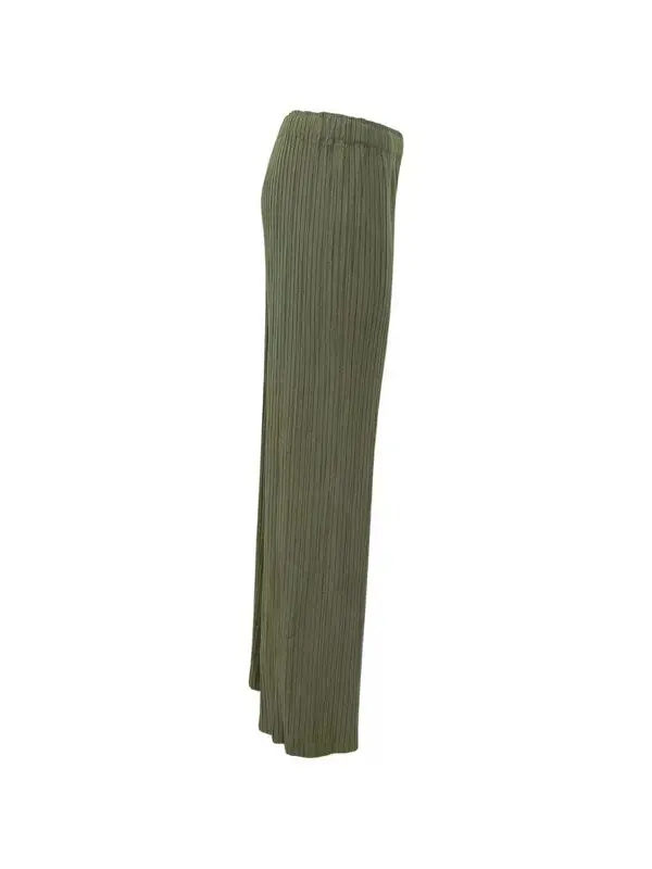 GONGDID DESIGN Plissé-effect Striped Trousers