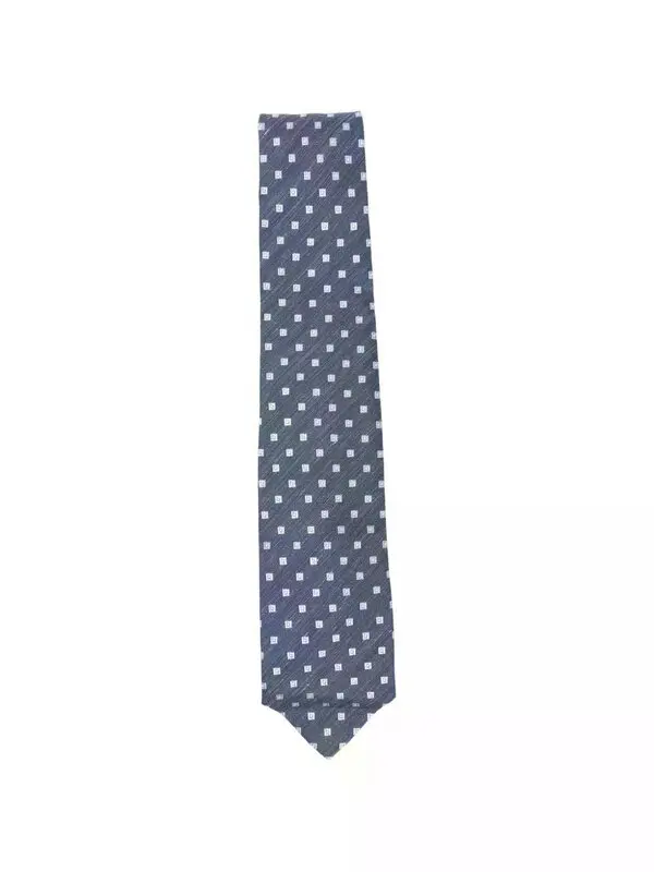 BARBA NAPOLI Geometric-pattern Tie - Blue