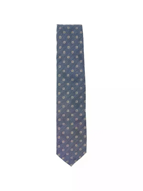 BARBA NAPOLI Geometric-pattern Necktie - Blue