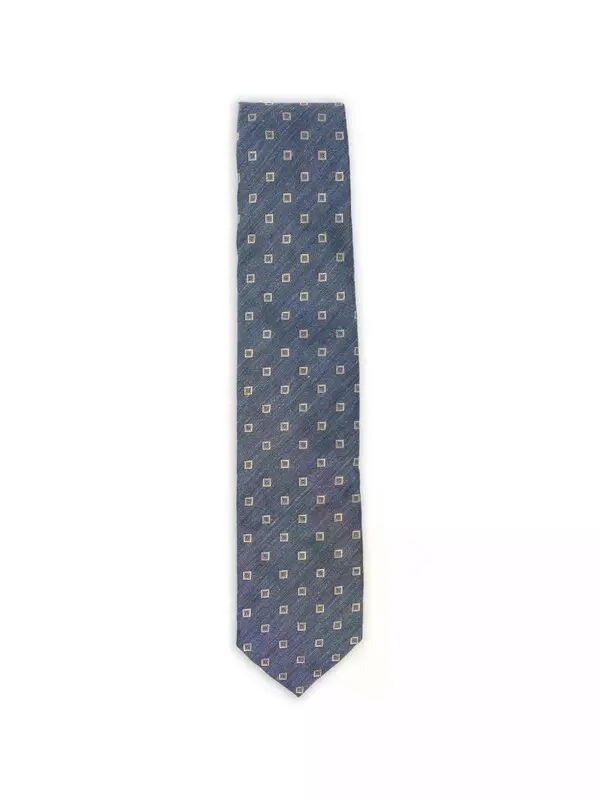 BARBA NAPOLI Geometric-pattern Necktie - Blue