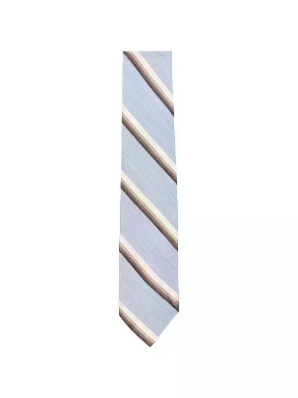 BARBA NAPOLI Diagonal Stripe Neck Tie - Blue