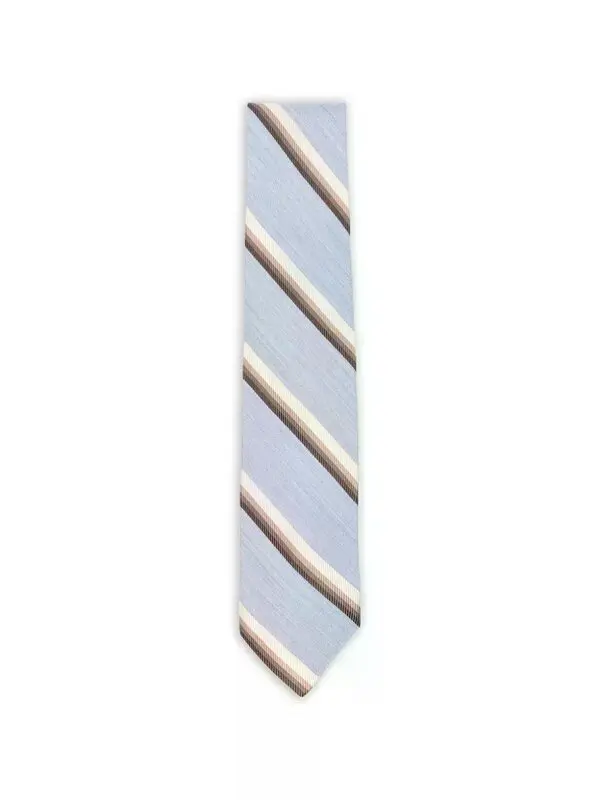 BARBA NAPOLI Diagonal Stripe Neck Tie - Blue