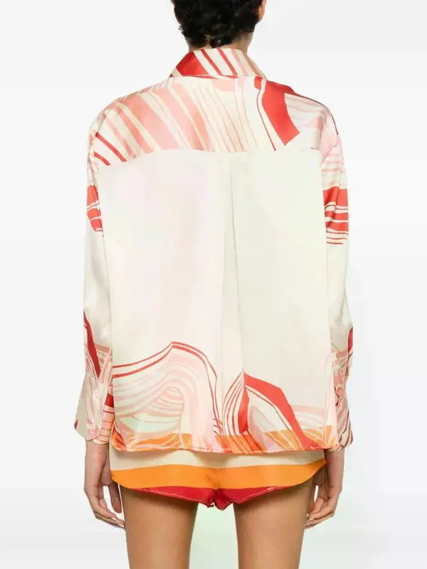 Raquel Diniz Abstract-print Silk Shirt