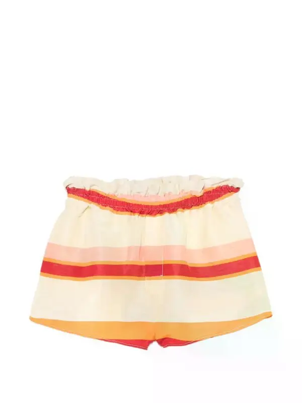 Raquel Diniz Striped Paperbag-waist Shorts
