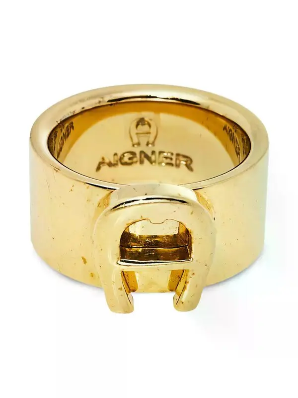 AIGNER Logo Engraved Ring - Gold
