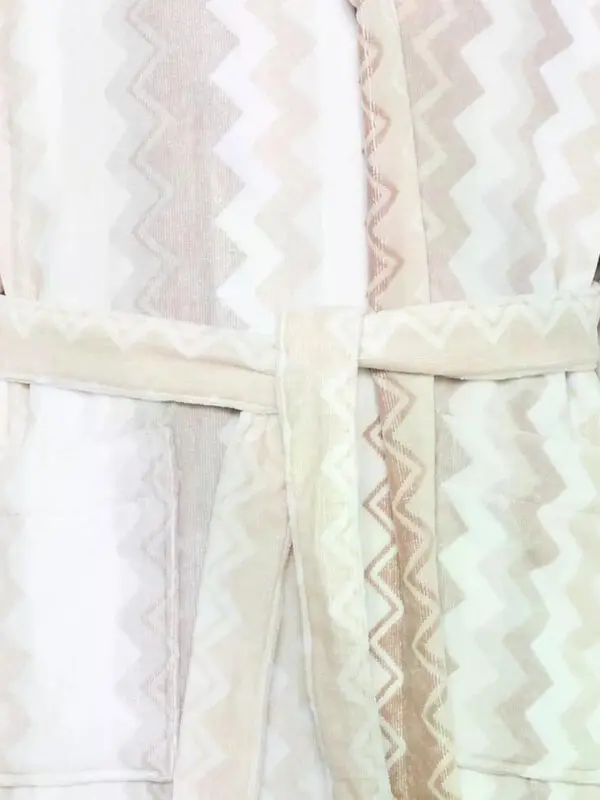 Missoni Zigzag-pattern Dressing Gown - White