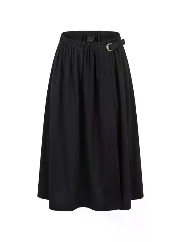 Pinko Midi Skirt With Slit And Texan Buckle Detail
