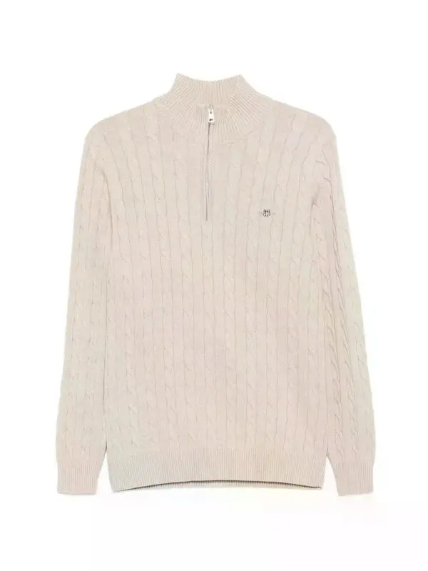 Gant Cable-knit Quarter-zip Sweater