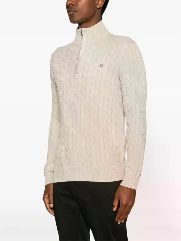 Gant Cable-knit Quarter-zip Sweater
